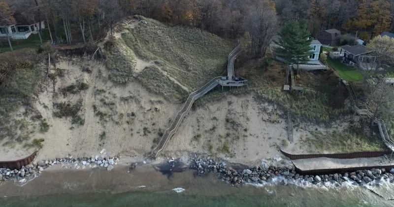 Shoreline armoring of Michigan’s Lake Michigan coast increased fivefold ...